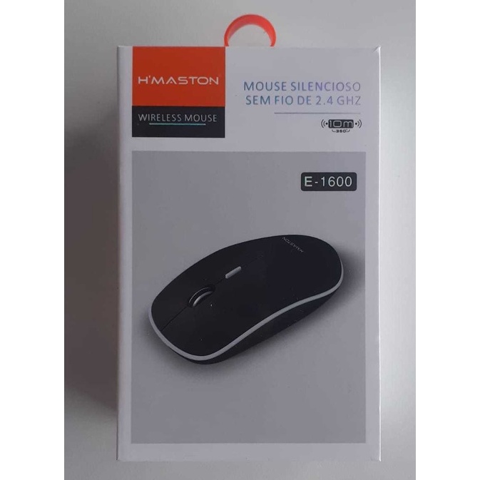 Mouse Wireless 1600 Dpis E-1600 Hmaston | Shopee Brasil