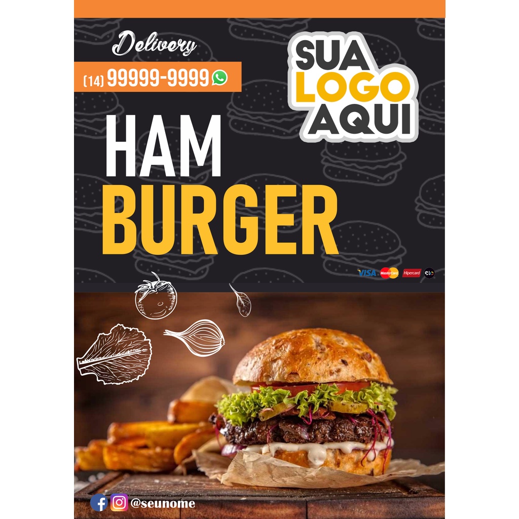 Banner em Lona lanchonete | Shopee Brasil