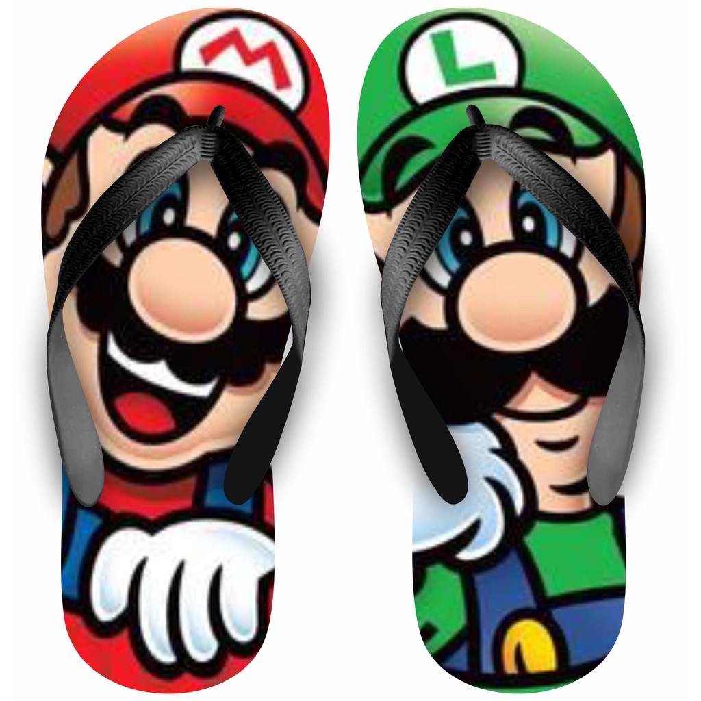 Chinelo Mario E Luigi Sandalia De Dedo Com Tiras De Borracha Ch0081 ...