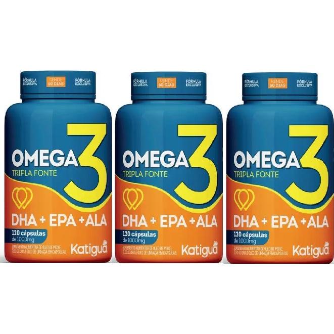 Kit Ômega 3 Puro 120 Cápsulas - 3 Unidades | Shopee Brasil