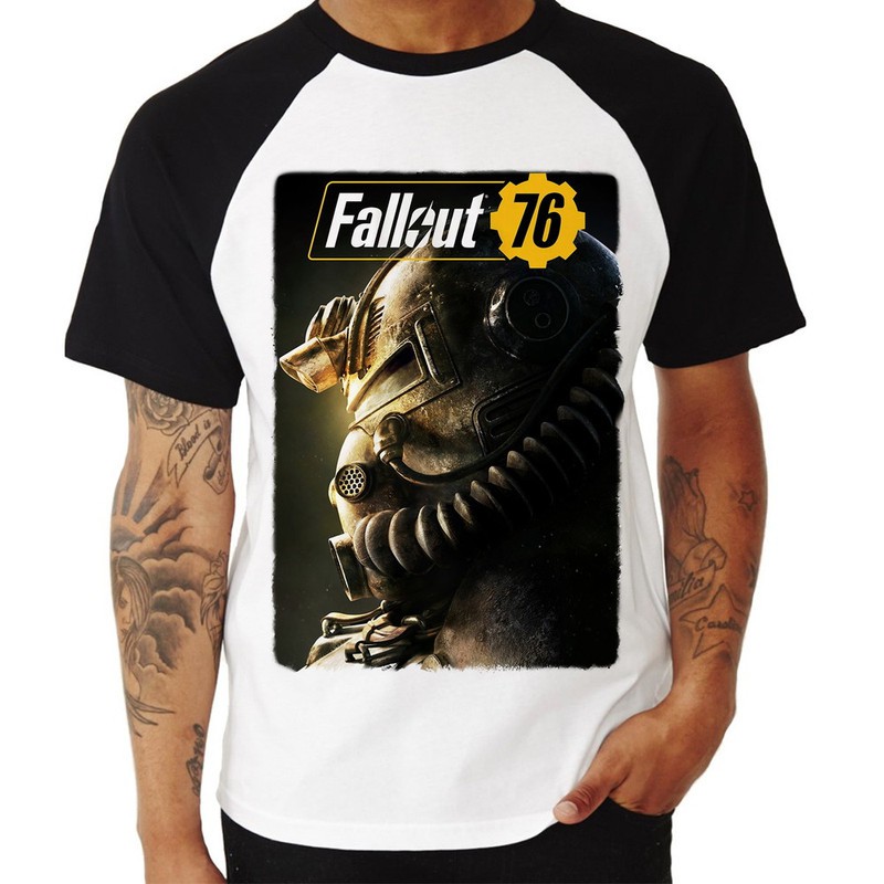 Camiseta Raglan Fallout 76 Logo | Shopee Brasil