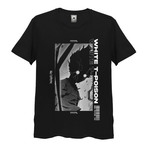 Camisa Camiseta Full 3d White T-poison Mob Psycho 100 Anime | Shopee Brasil