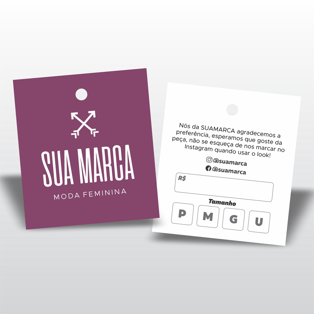 1000 mini tags personalizadas para roupas - Escorrega o Preço