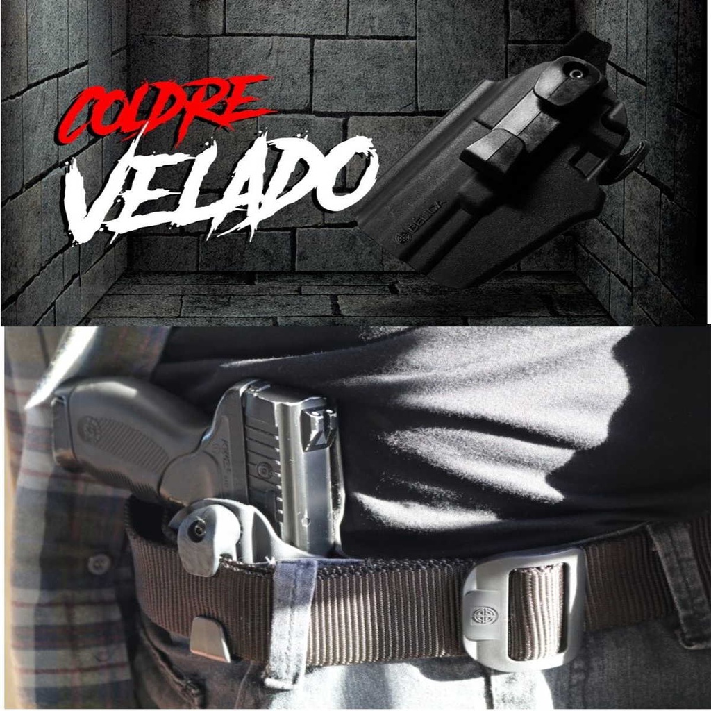 Coldre Polímero Velado à Paisana Com Trava De Segurança - Bélica ...