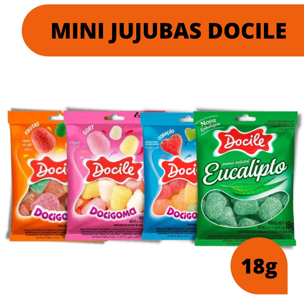 Mini Goma Jujuba SABORES - 18g - Docile | Shopee Brasil