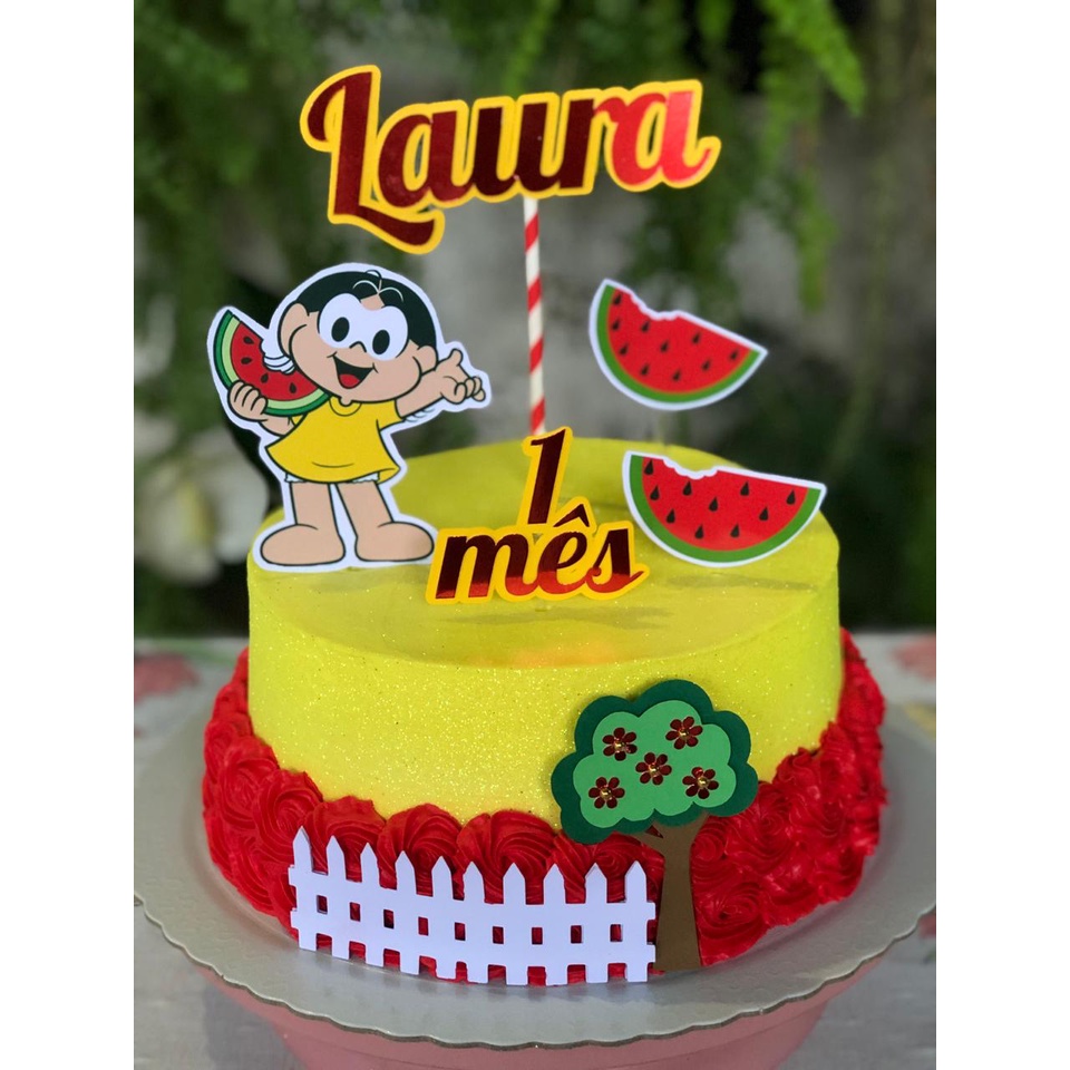 Topper de Bolo Personalizado TEMA MAGALI 3D | Shopee Brasil