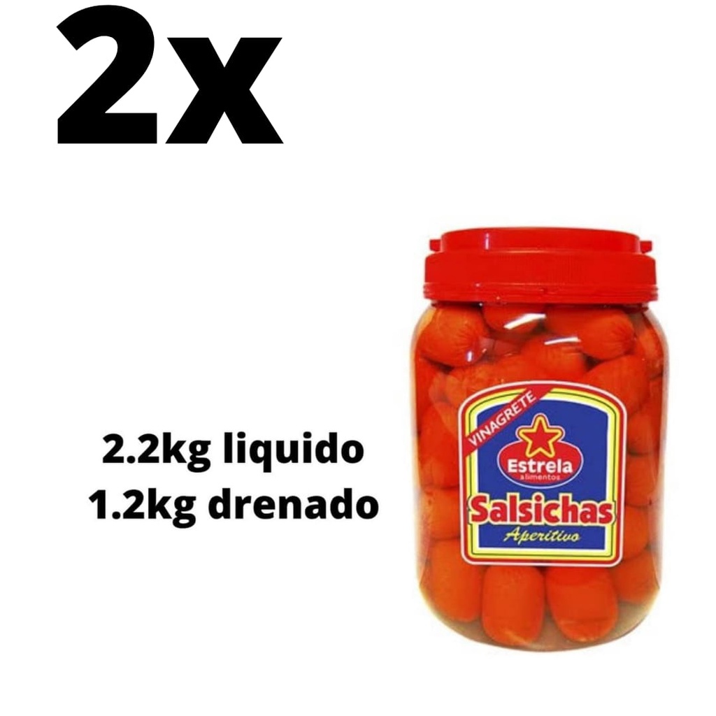 Kit Com 2 Baldes Mini Salsicha a Vinagrete 2kg Cada aproveite | Shopee ...