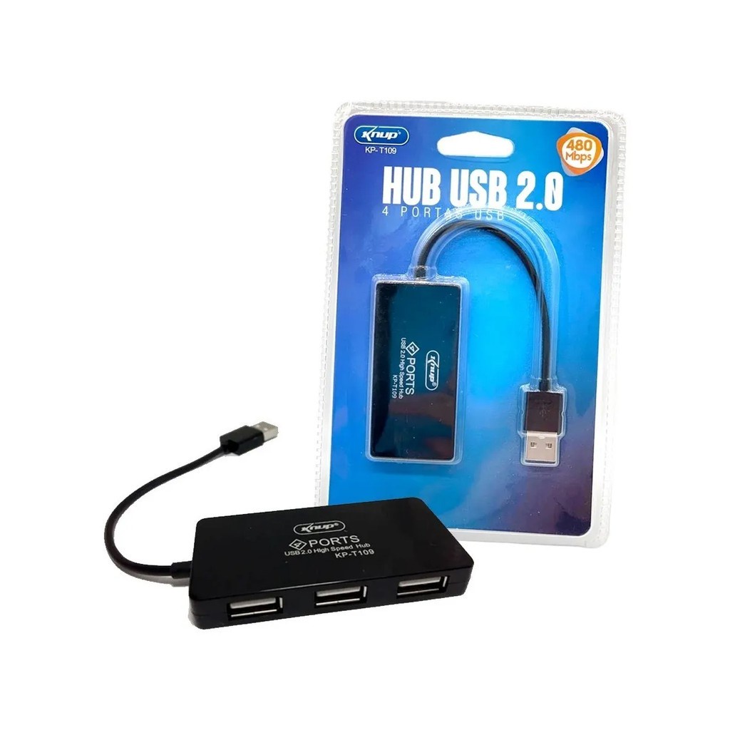 Regua Cabo Hub Usb 2.0 De 4 Portas Rapidas Extensao Usb Pc | Shopee Brasil