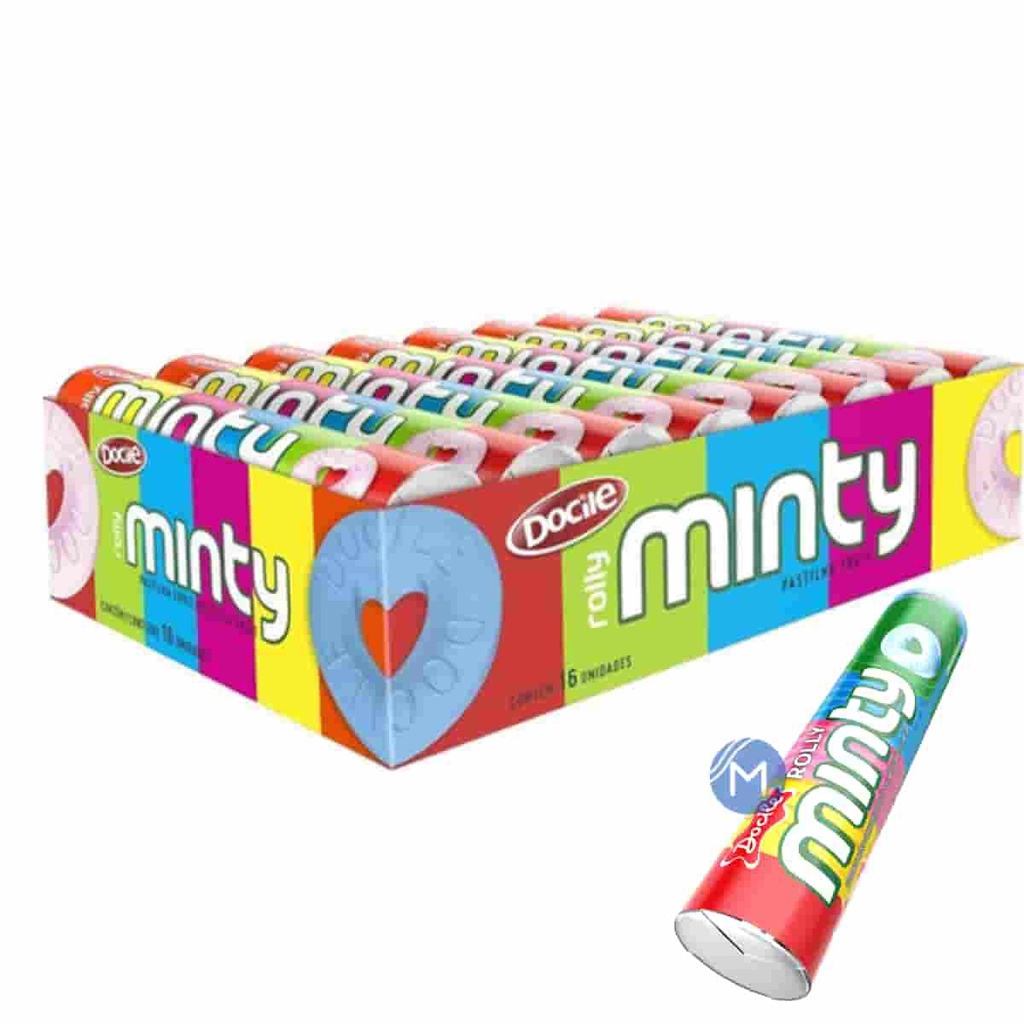 Pastilha Rolly Minty Frutas Docile com 16 unidades | Shopee Brasil