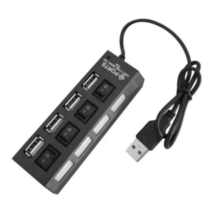 Hub Usb 4 Portas Usb 2.0 Pendrive Mouse Teclado | Shopee Brasil