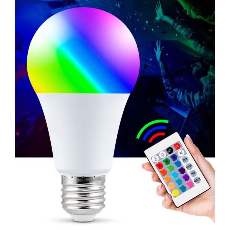 Lampada Bulbo Led Rgb 5w 7w Luz Colorida 16 E27 | Shopee Brasil