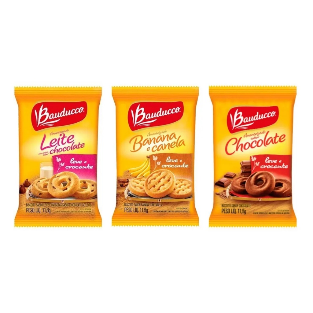 Biscoitos Bauducco 36 Sache Sabores Sortidos + Brinde | Shopee Brasil