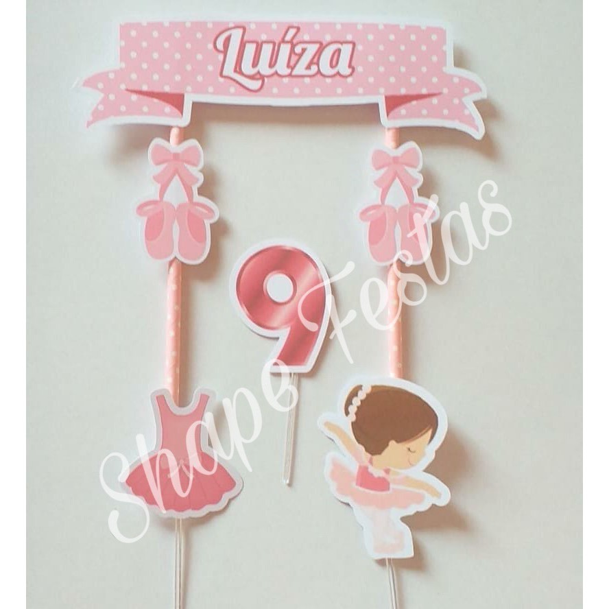 Topper Bolo Bailarina Shopee Brasil