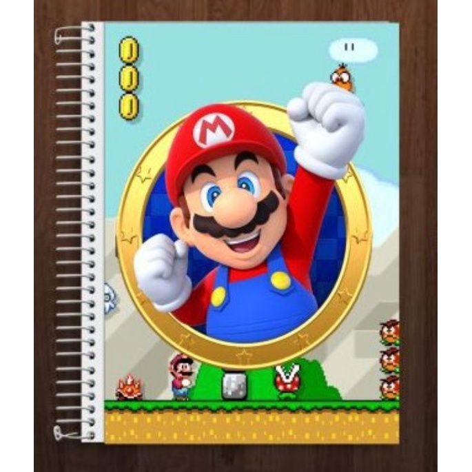 Adesivo Escolar Capa para Caderno Super Mario Bros | Shopee Brasil
