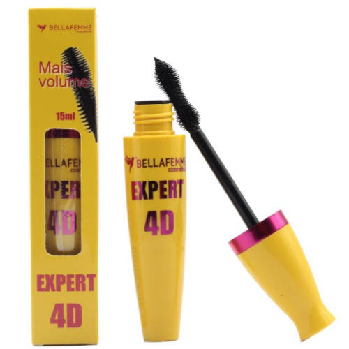 MASCARA DE CILIOS EXPERT 4D MAIS VOLUME BELLA FEMME | Shopee Brasil