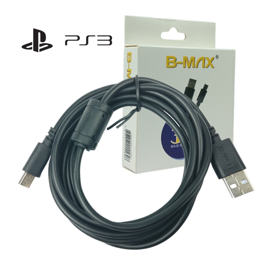 Cabo Carregador Para Controle Manete PS3 Play 3 Playstation 3 V3 1,80m ...
