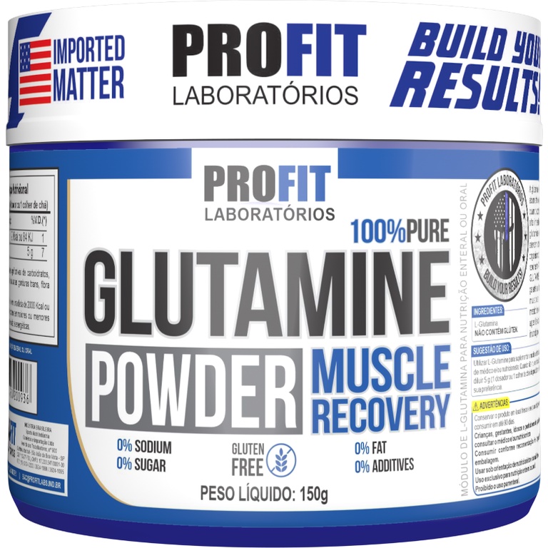 Glutamina 100% Pura Em pó Powder - Profit Labs - Escorrega o Preço