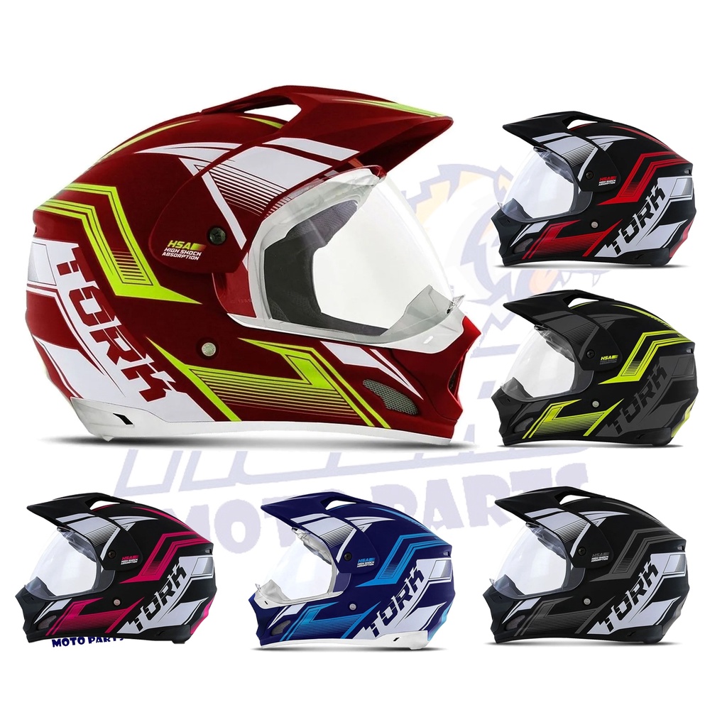 Capacete Motocross Com Viseria New Adventure Neon Veremelho Amarelo Pro ...
