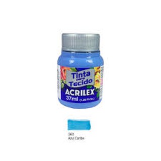 TINTA PARA TECIDO AZUL CARIBE 37ML ACRILEX. | Shopee Brasil