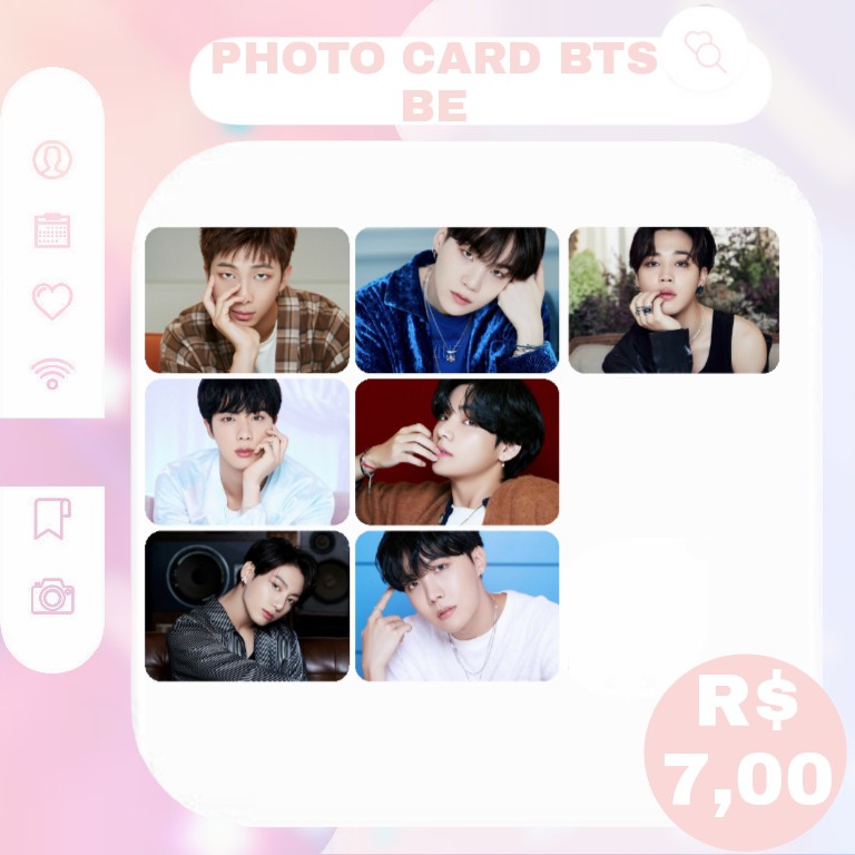 PHOTOCARD BTS BE|KPOP CARD | Shopee Brasil