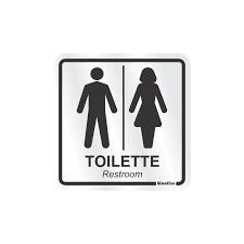 Placa Sinalizadora Toilette Unissex Em Aluminio 15x15 | Shopee Brasil
