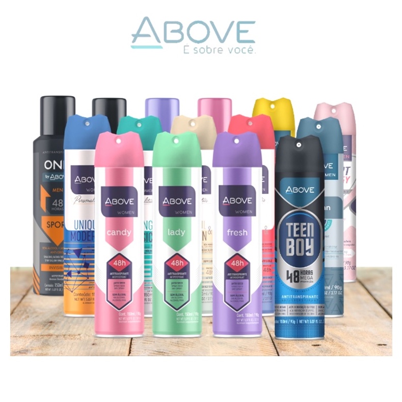 Desodorante Aerosol Above Antitranspirante 150ml 90g - Masculino e ...