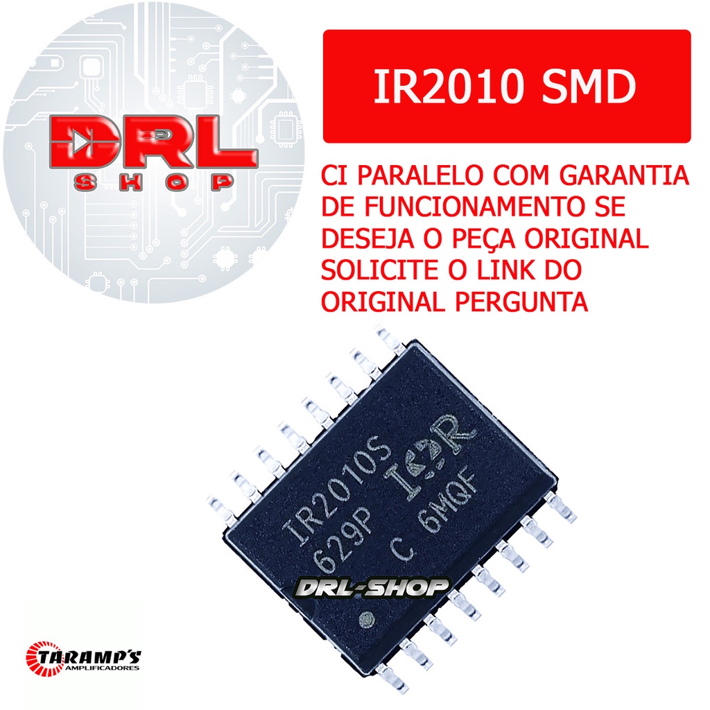 KIT 10 Ci Ir2010 Circuito Integrado Ir2010 SMD IR2010s Sop16 | Shopee Brasil
