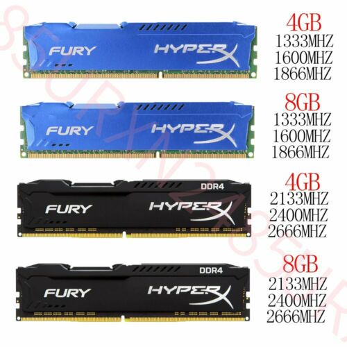 Para HyperX FURY DDR3 DDR4 Memória 8GB 4GB DDR3 133mhz 1600mhz 1866mhz 2133mhz 2400mhz 266mhz ...