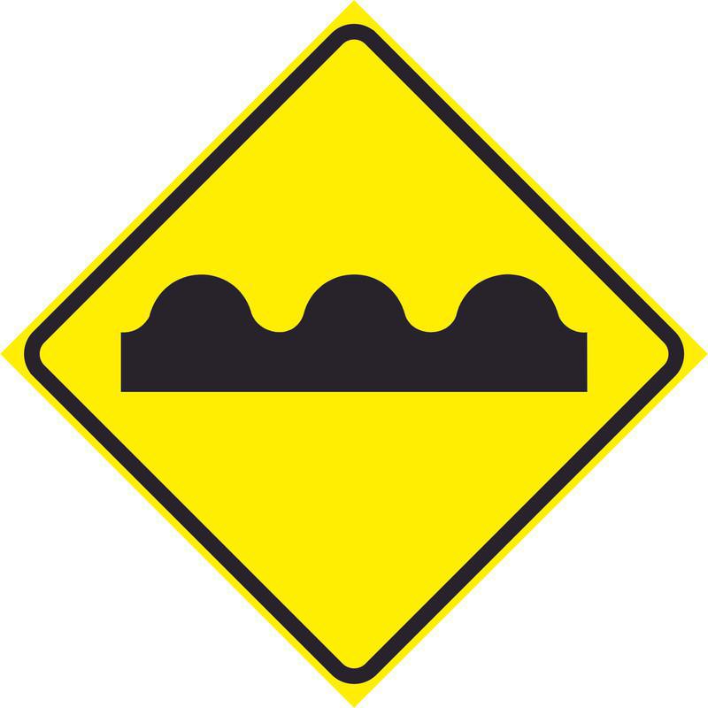 Placa De Transito 50X50Cm Reflet. A-17 Pista Irregular | Shopee Brasil