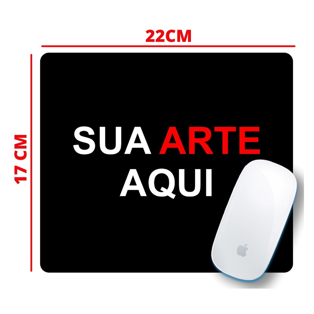 Mouse Pad Personalizado Sua Arte/Ideia Suporte para Mouse 22x17 cm ...