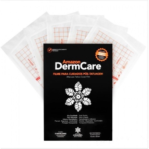 Dermcare Filme Protetor Para Tatuagem Tropical Derm 5 Unidades Tattoo ...