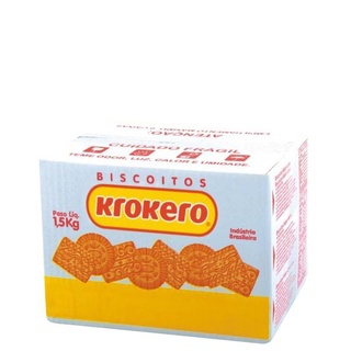 Biscoitos krokero kit 2 unidades 1,5kg coco ou leite - escolha seu ...
