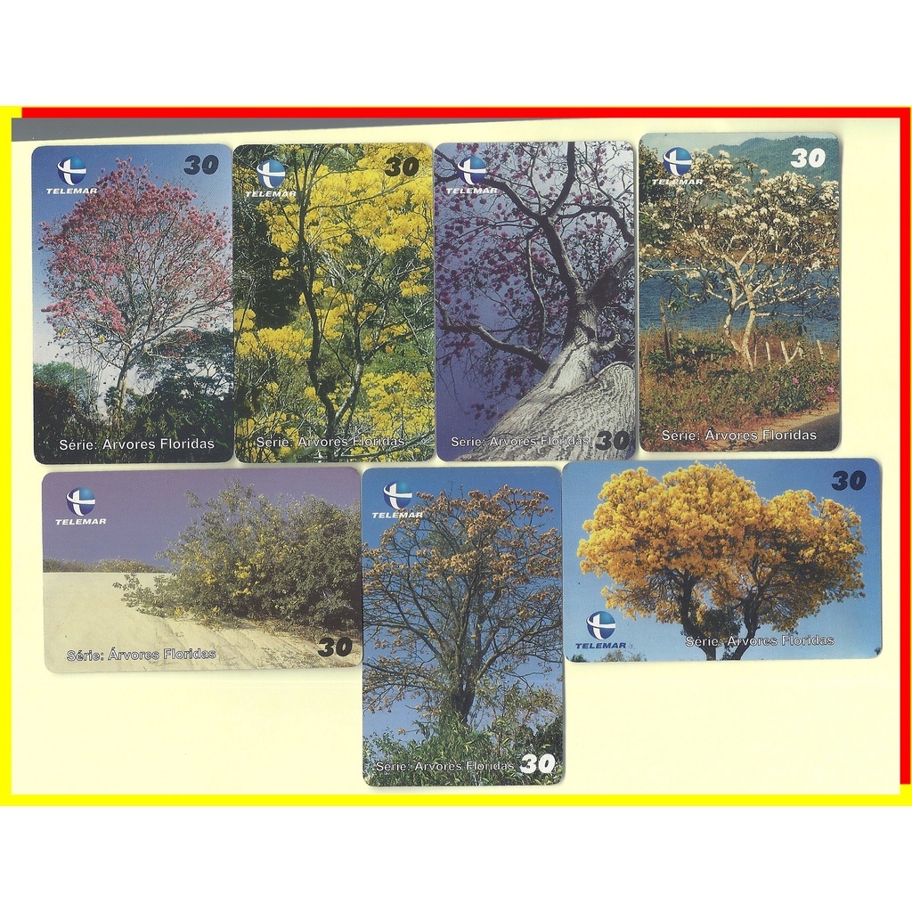 ARVORES FLORIDAS - Coleção de Cartões telefonicos - Série fechada 8 ...