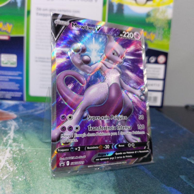 Carta Pokémon Promo Full Art Mewtwo V - Desconto no Preço