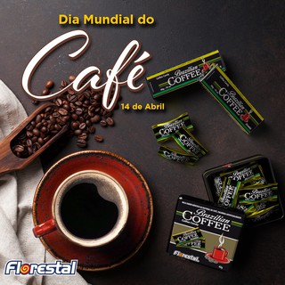 Bala Brazilian Coffee 40g lata Florestal | Shopee Brasil