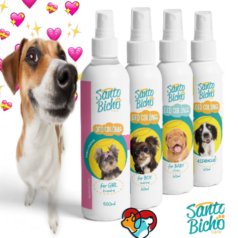 Deo Colonia Perfume para cachorro e gatos Santo Bicho | Shopee Brasil
