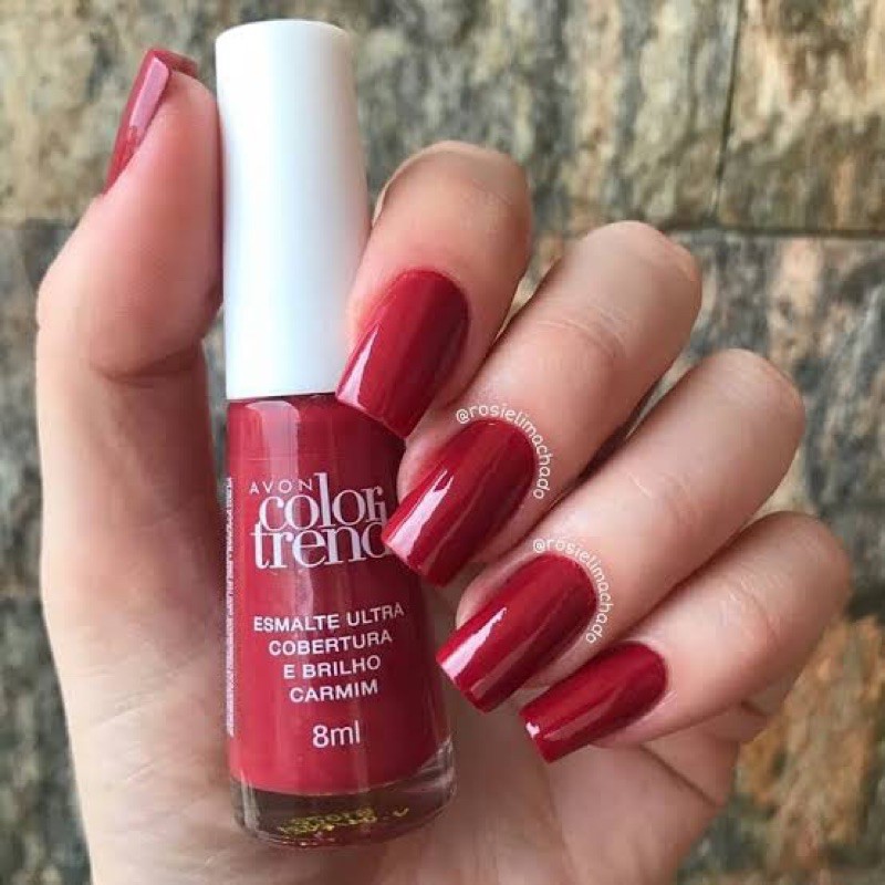 ESMALTE ULTRA COBERTURA E BRILHO COLOR TREND AVON -COR: CARMIM | Shopee ...