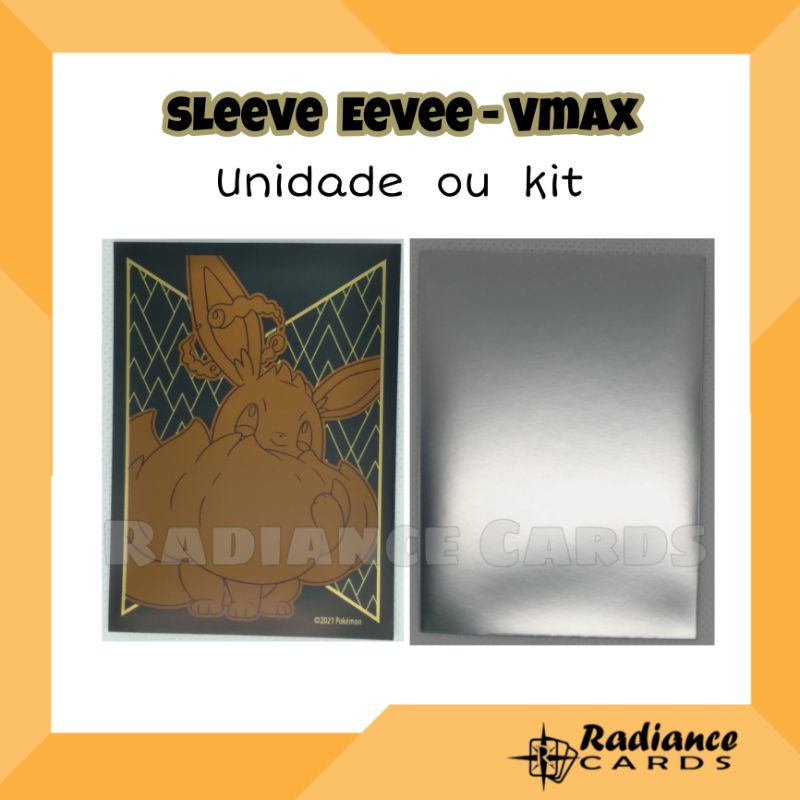 Shield/ Sleeve Eevee-Vmax / protetor de cartas Shield para carta Pokémon / 1 Unidade ou kit com ...