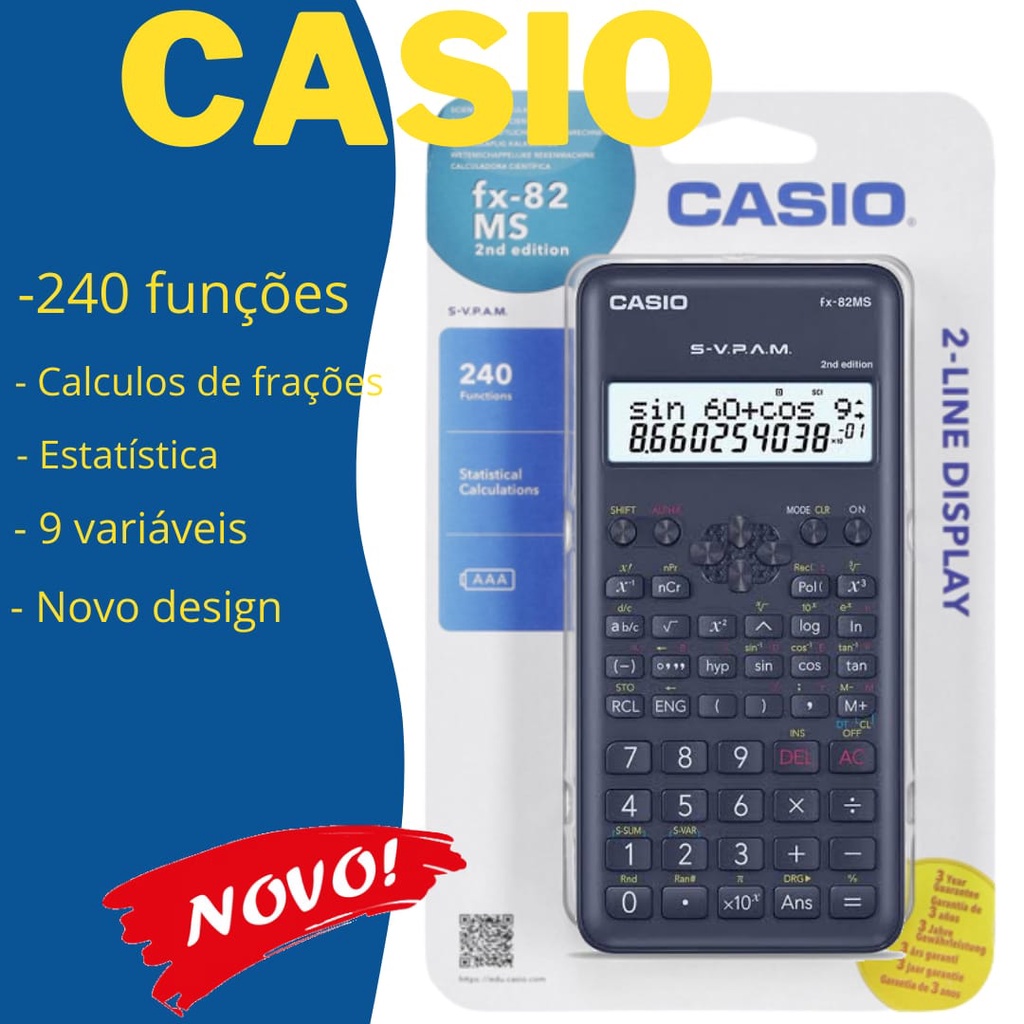 calculadora Casio Fx-82 ms | Shopee Brasil