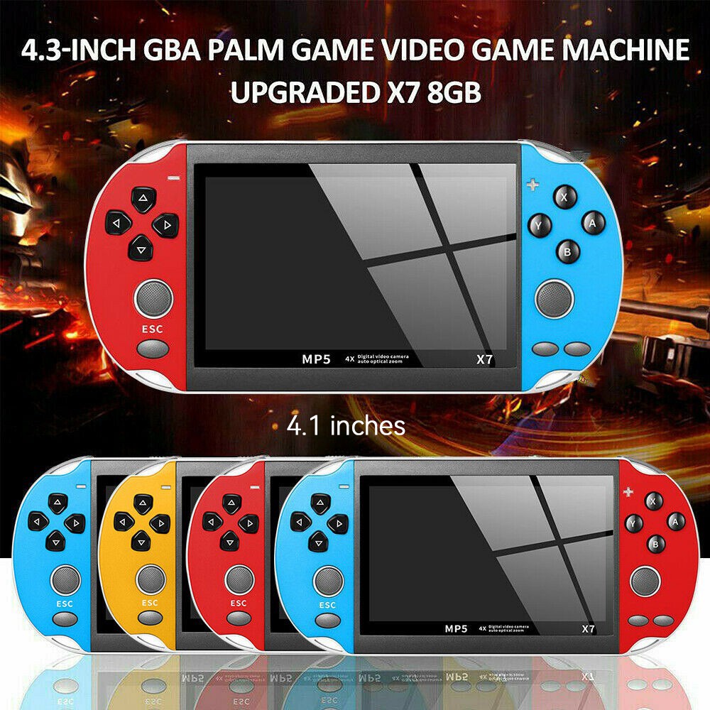 Tela De 4,1 Polegadas Console De Jogo Portátil Global X7 Mp4 Player 8gb ...