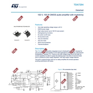 Tda7294 Ci TDA7294 Circuito Integrado tda7294 100% Original | Shopee Brasil