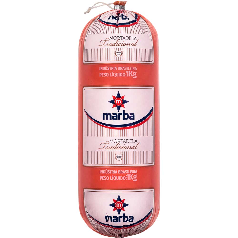 Mortadela Tradicional Tubolar Marba 1Kg | Shopee Brasil