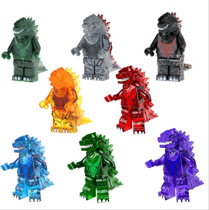 DIY Lego Minifigures Godzilla Collection Monster League Building Block ...