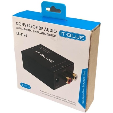 Conversor de Audio Digital Optico para Analogico Rca It-Blue Le-4126 ...