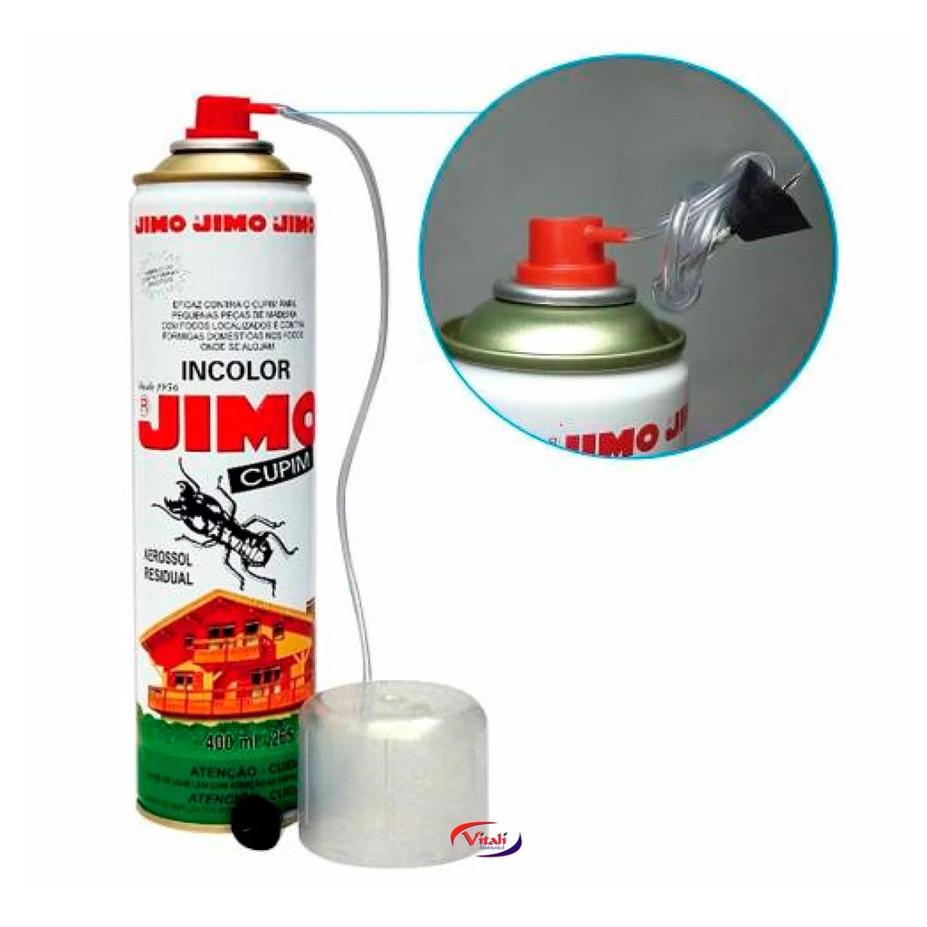 Jimo Cupim Spray Aerosol 400ml - Com Agulha Aplicadora - Mata Cupim e ...