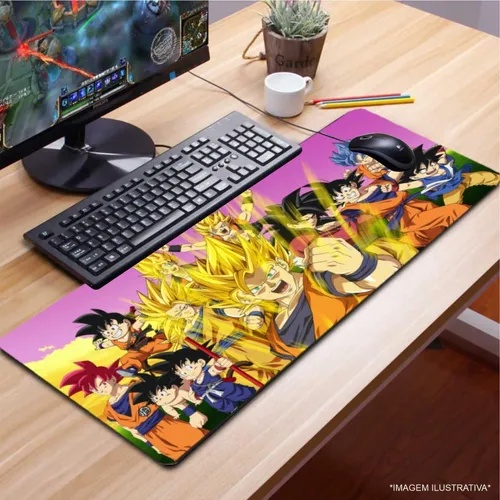 Mouse Pad Gamer Personalizado DBZ Dragon Ball Todos Sayajin | Shopee Brasil