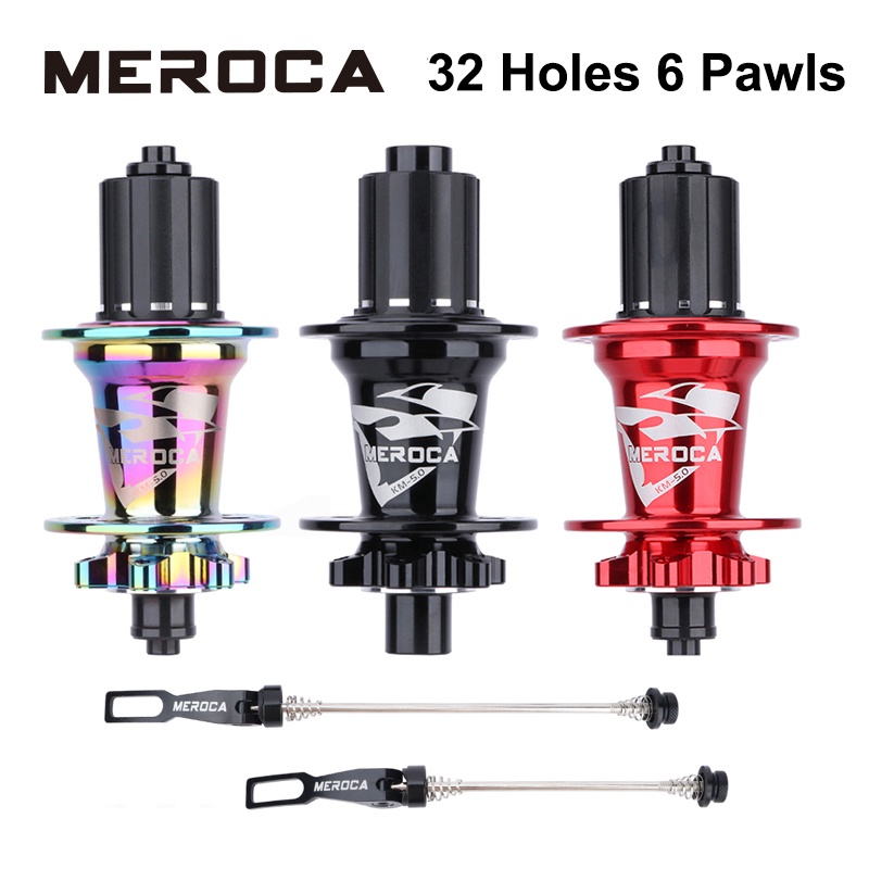 Cubo Da Bicicleta De Montanha 6 MEROCA Peãos 5 Rolamentos Selados Thru ...