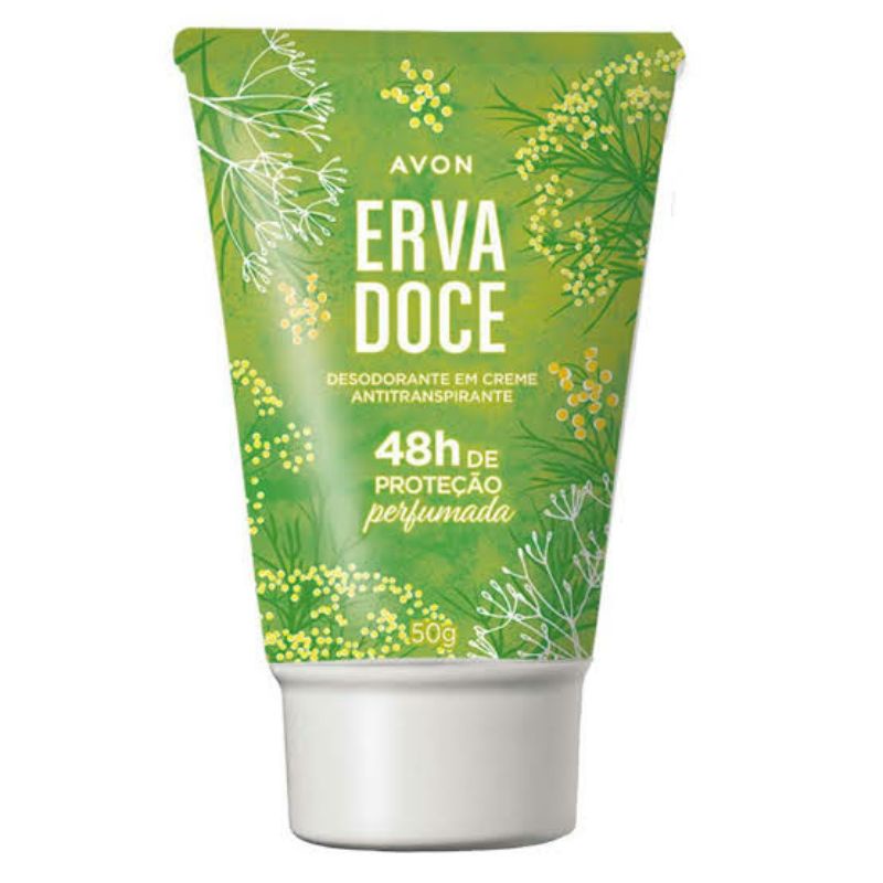 Desodorante em Creme Antitranspirante Erva Doce - 50 g | Shopee Brasil