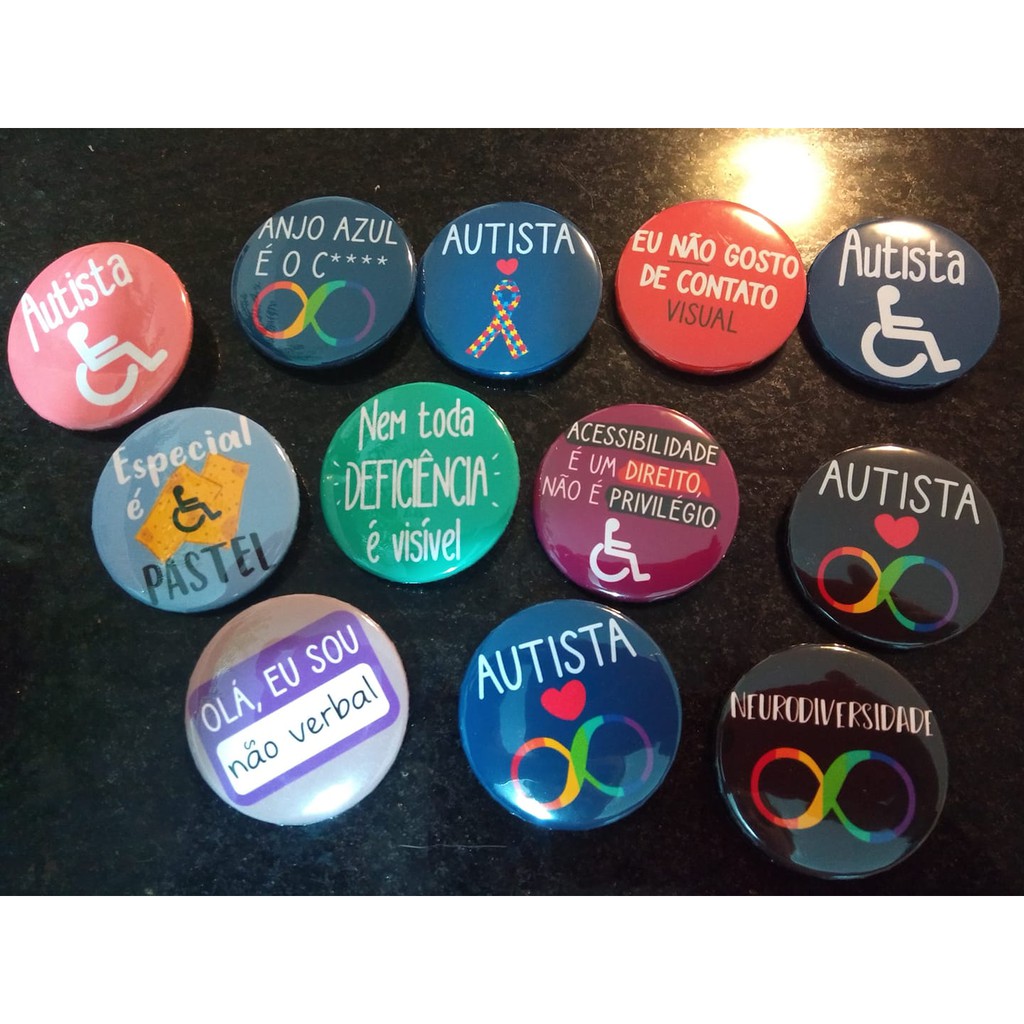 Bottons Autismo e Deficiência | Shopee Brasil
