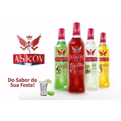 Vodka Askov Sabores 900ml | Shopee Brasil